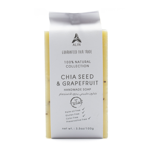 ALIN, Handmade Grain Soap, cereal - chia seeds and grapefruit 100 gm